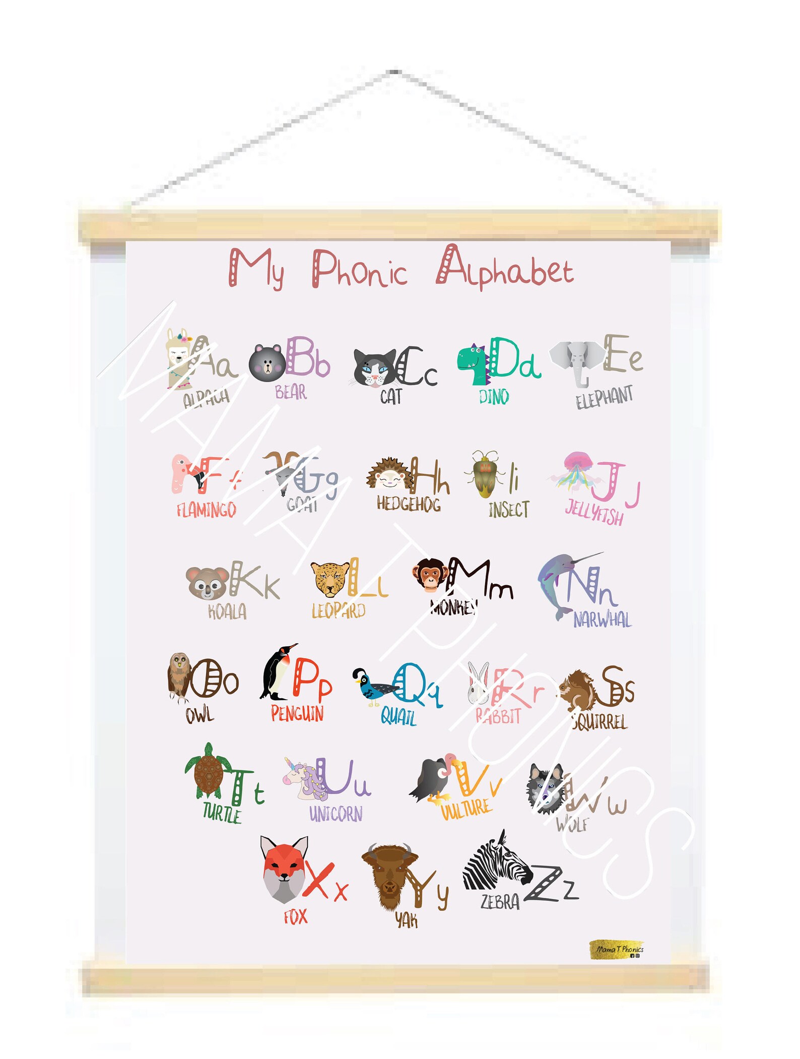 Alphabet Phonics Poster - Now Includes a Lowercase Poster and Phonetic ...