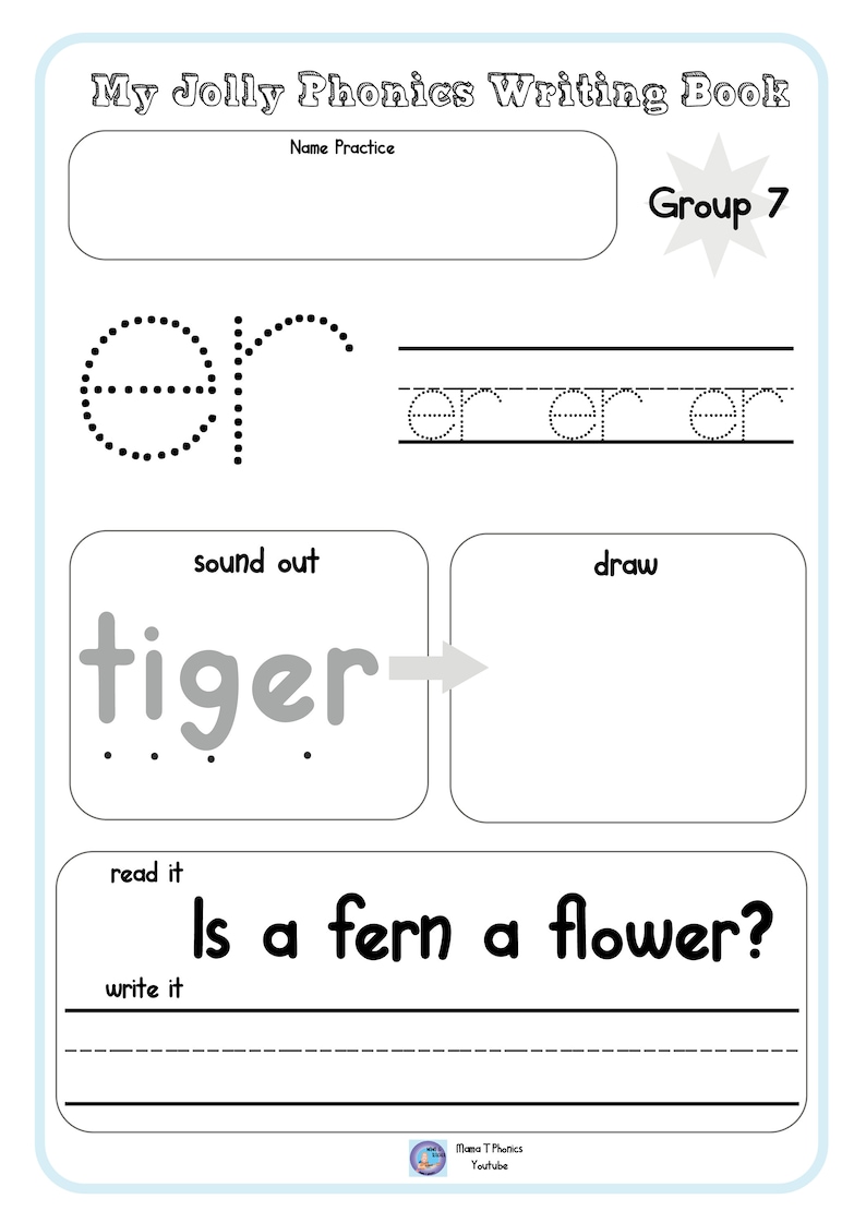 Jolly Phonics Writing Book | Complete With All 7 Groups of Sounds - Etsy