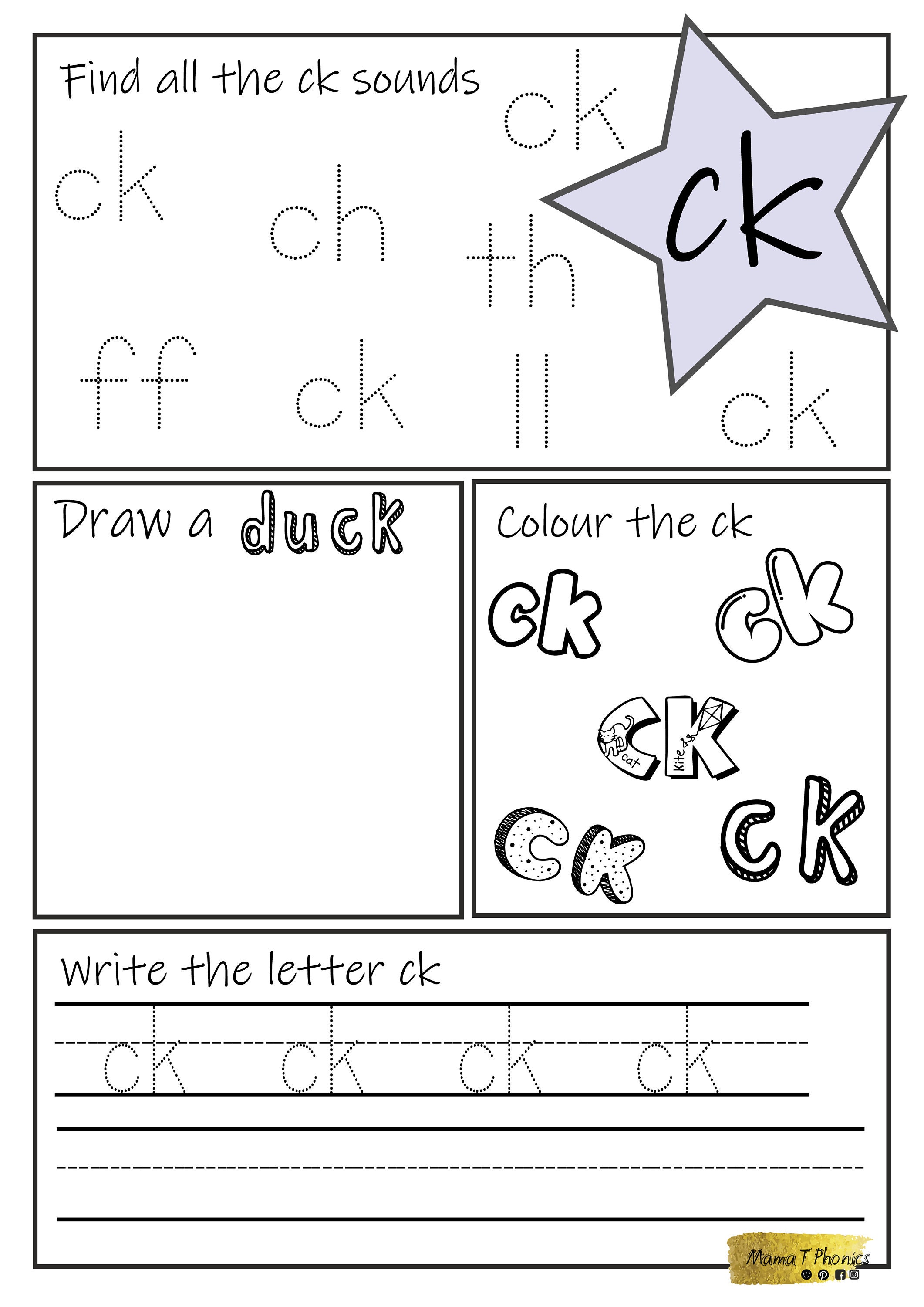 2 Letter Phonics Blends Fun Worksheets - 38 Different Pages to Print ...