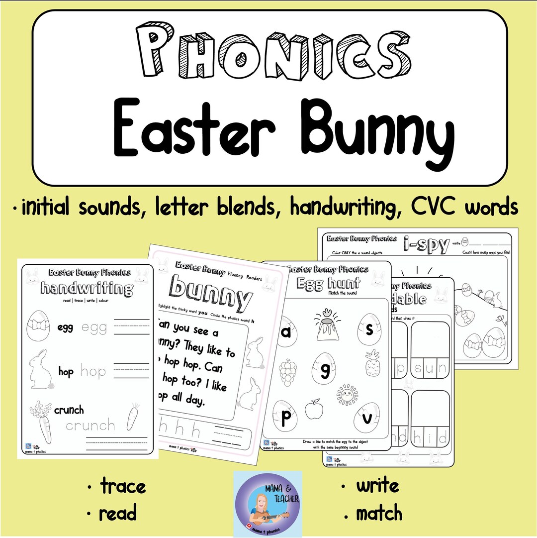 Edit Product: Easter Bunny Phonics Pack | Easter Theme | Literacy ...