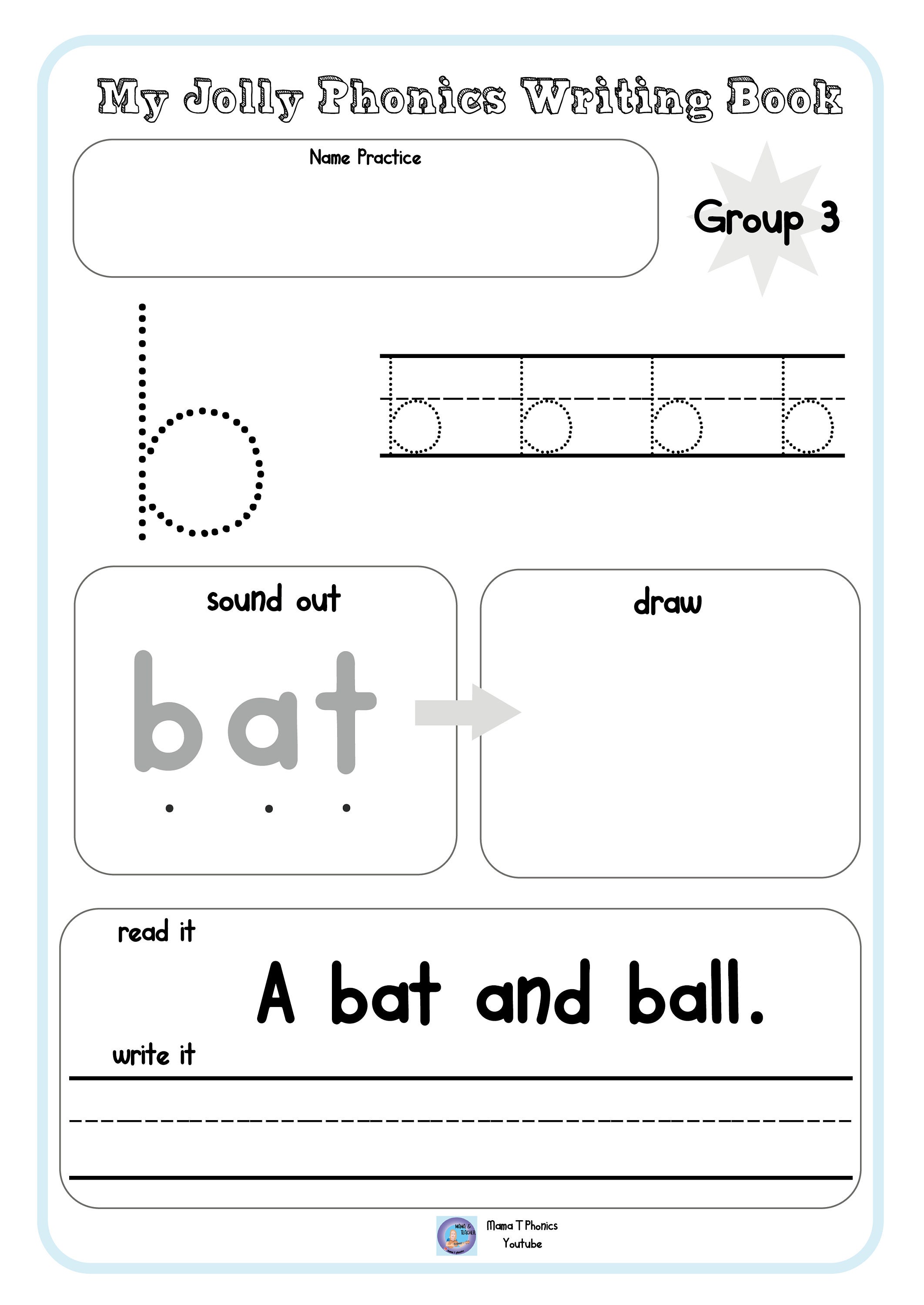 Jolly Phonics Writing Book | Complete With All 7 Groups of Sounds - Etsy