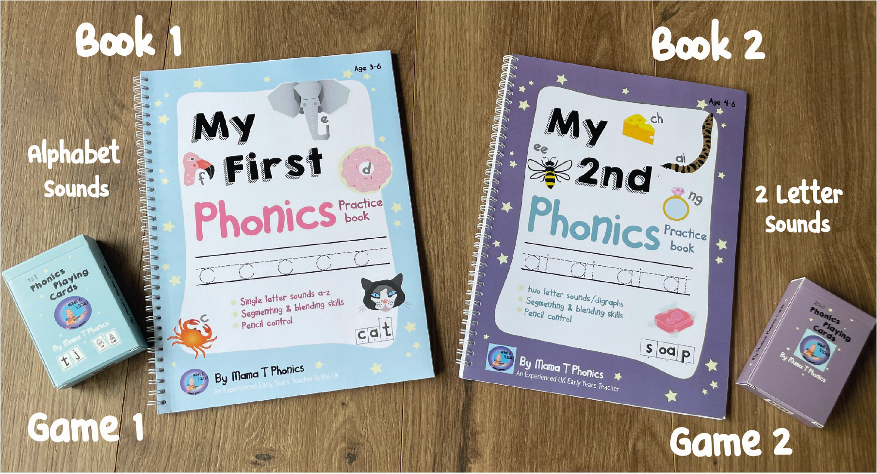 Phonics Book and Game Set 1 & 2 - Let's Learn to Read! by Mama T ...