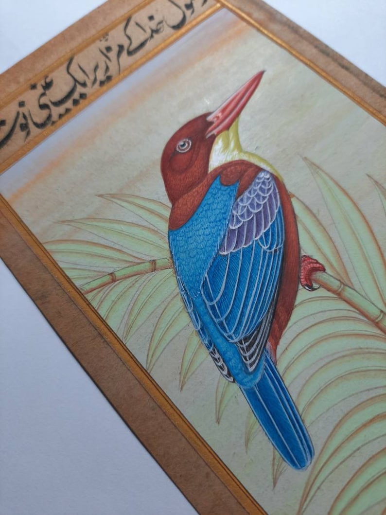 Islamic Art / Bird Painting Parrot Painting / Islam Wall Art | Etsy