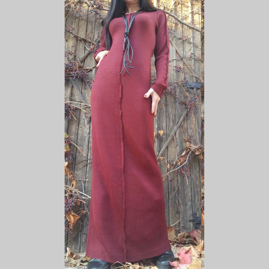 Winter Knitted Dress/long Wool Dress/extravagant Knitted - Etsy