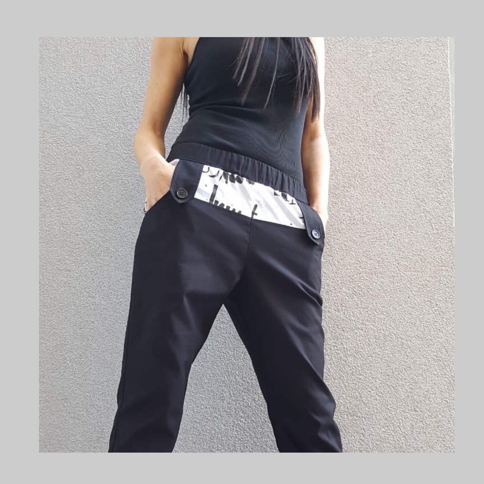 Extravagant Long Pants/everyday Cotton Pants/urban Women - Etsy