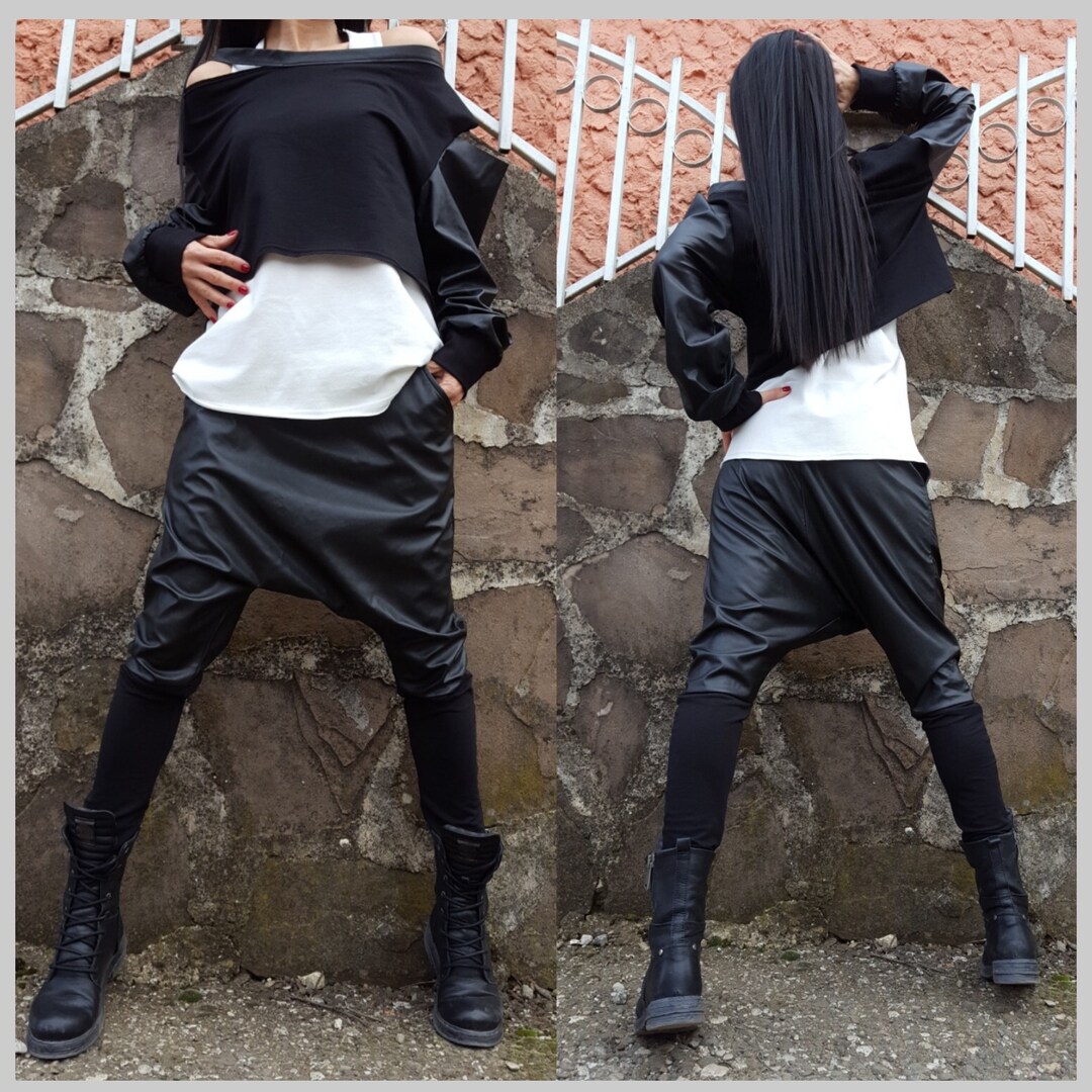 Extravagant Leather Set/three Piece Set/comfortable Outfit/pants Blouse ...