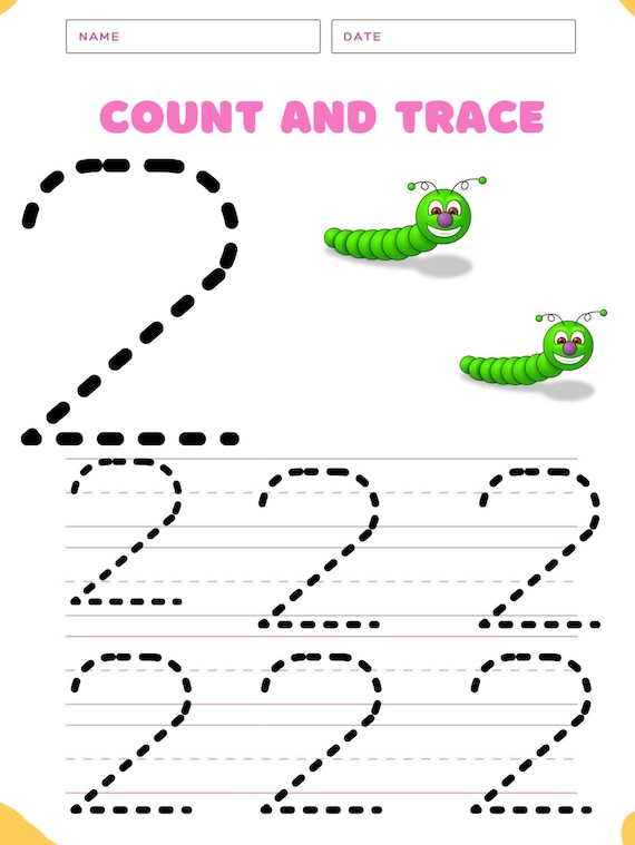 Preschool Printable Math Worksheet | Etsy