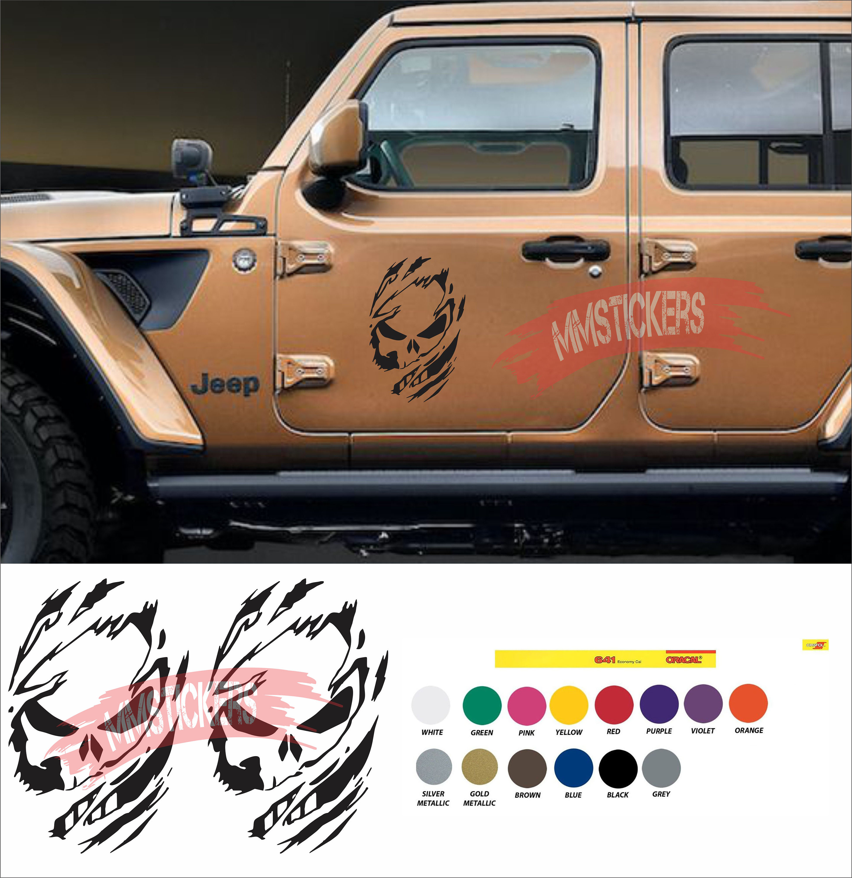 Skull Punisher Stickers Decal Kit Stripe Skull Car Sticker - Etsy