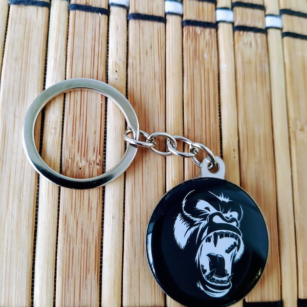 Gorilla Keychain - Etsy
