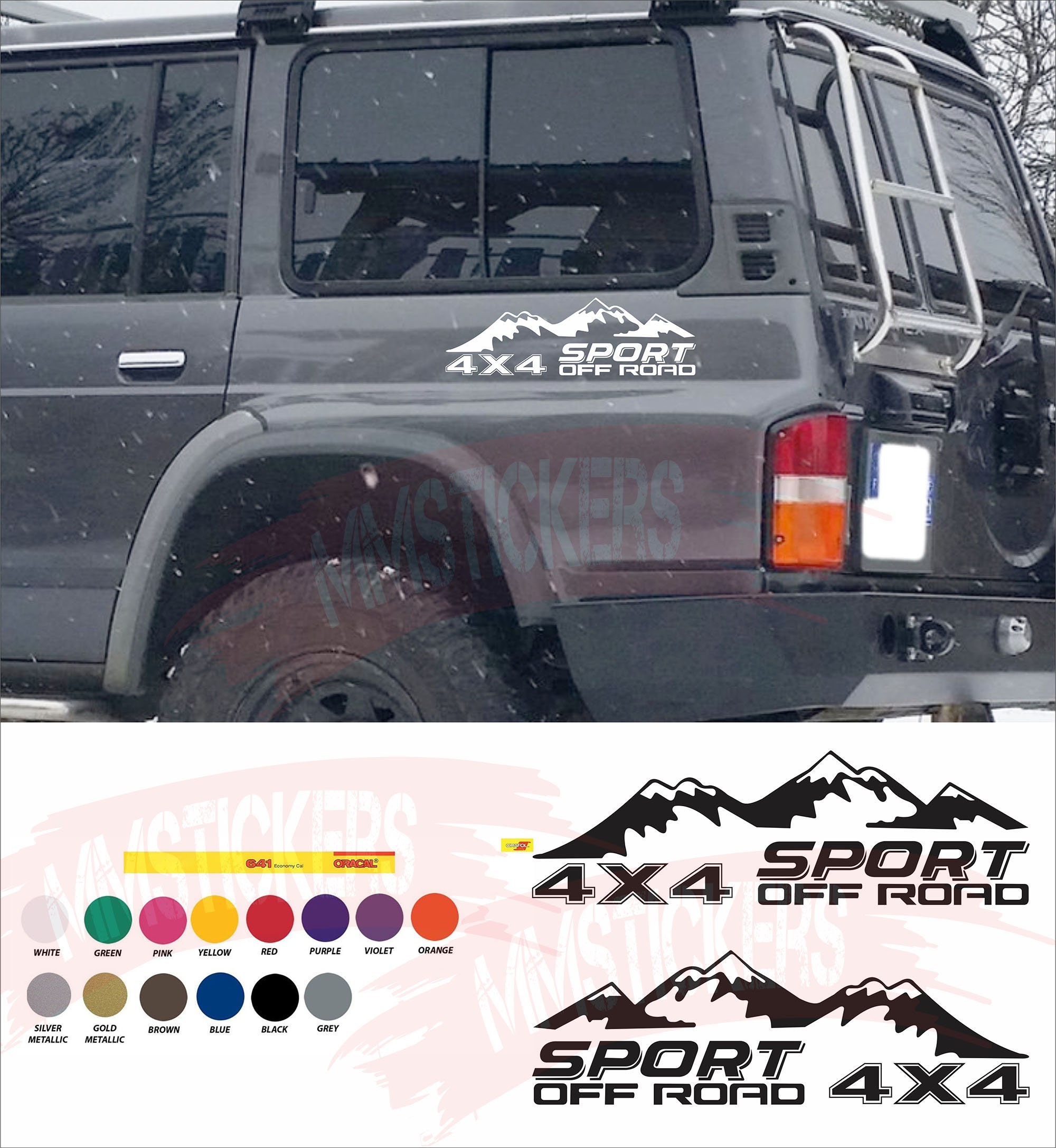 4x4 Sport off Road Decal Stickers Decal Kit Stripe Car Sticker Tuning ...