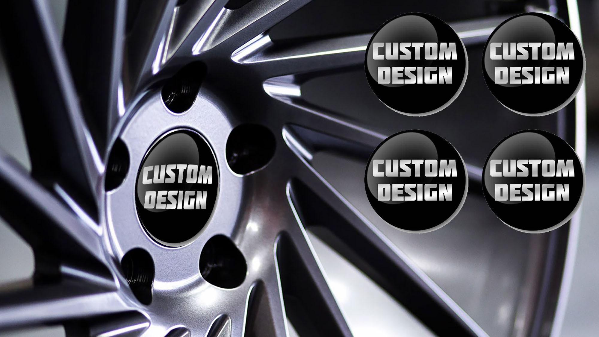 4X CUSTOM DESIGN Domed 3D Stickers Decal Car Wheel Covers Stickers - Etsy