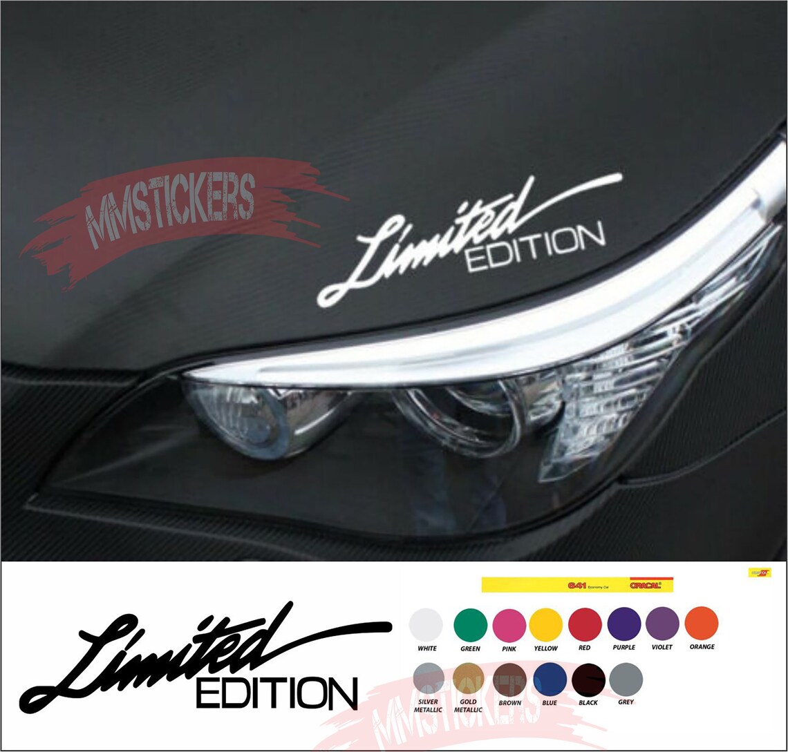 Limited Edition Stickers Car Body Side Stripe Skirt Decal Sticker-roof ...