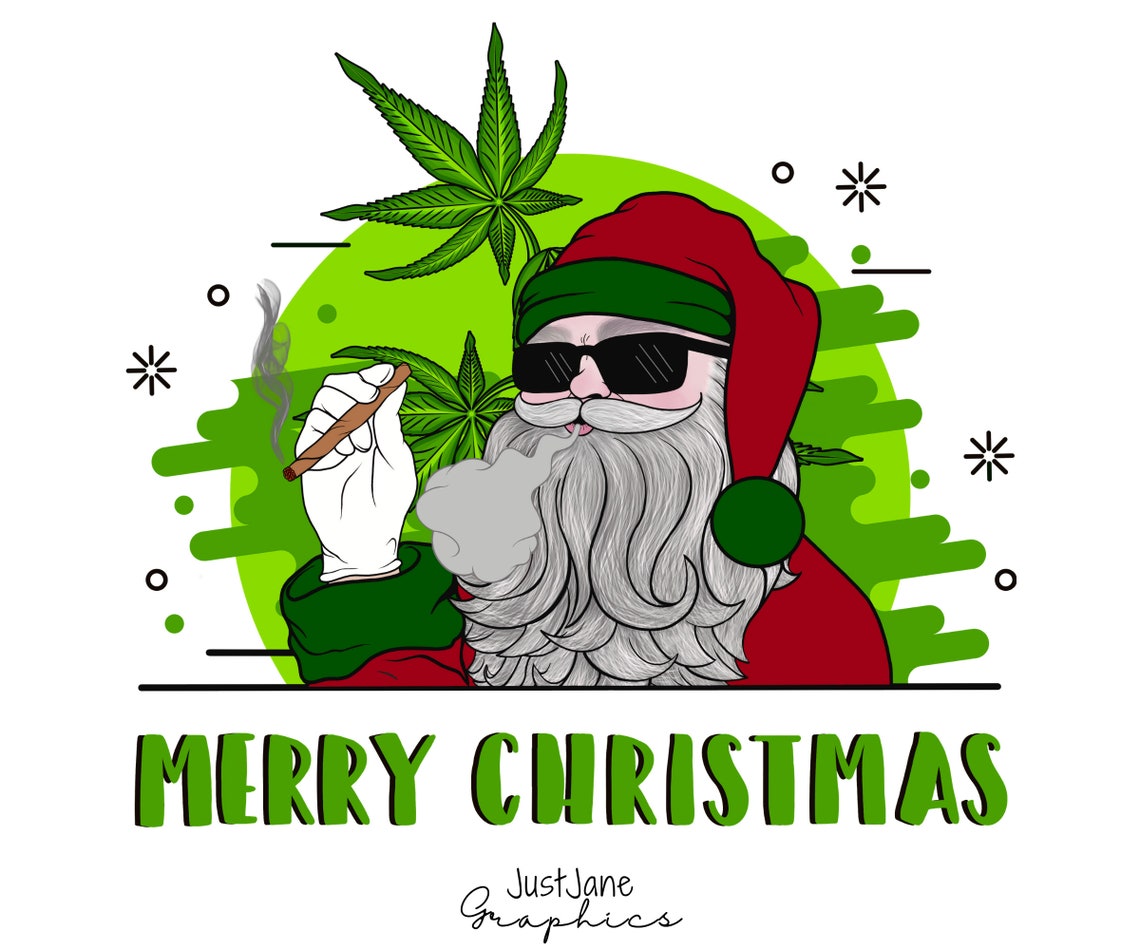 Marijuana Santa PNG Marijuana Christmas Sublimation Design | Etsy