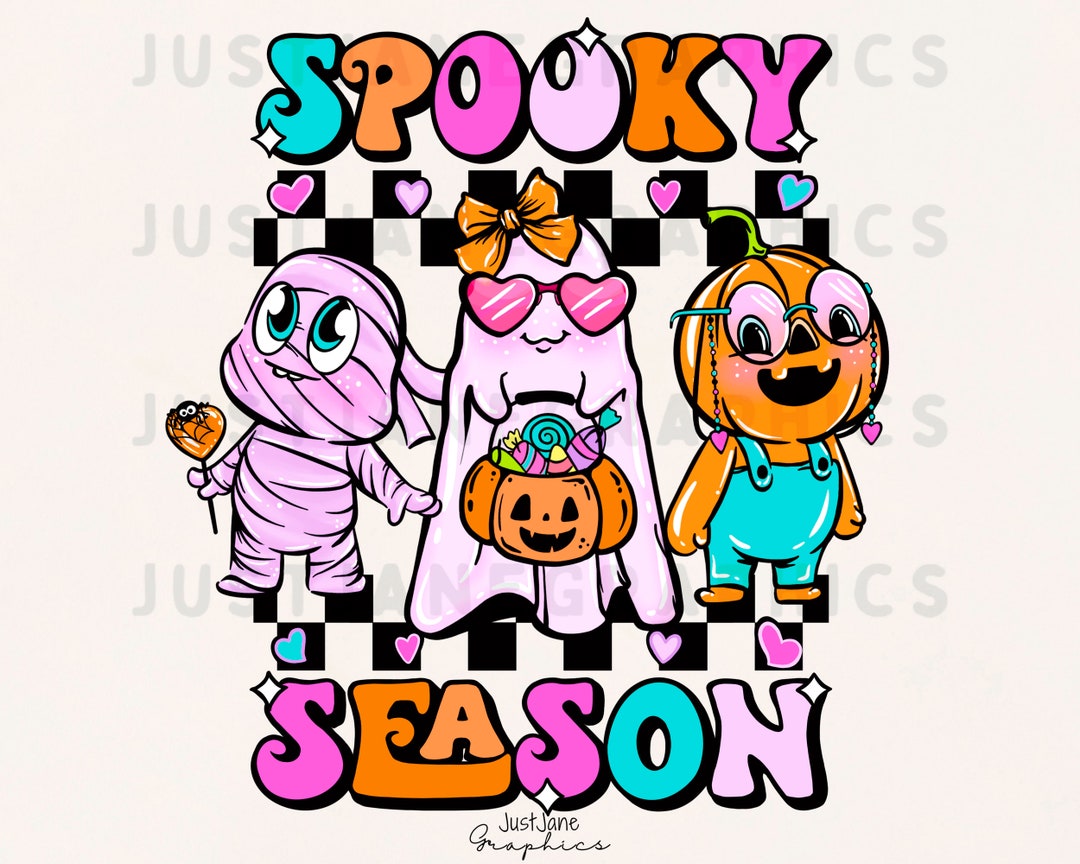 Spooky Season PNG, Digital Download, Sublimation, Retro Halloween PNG ...