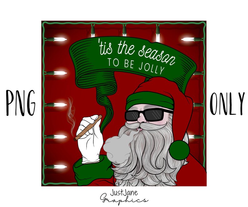 Santa Marijuana Christmas PNG, Weed Stoner Cannabis Christmas ...