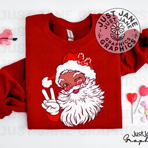 Cute Black Santa Png, Christmas Sublimation, Santa Claus Png, African ...