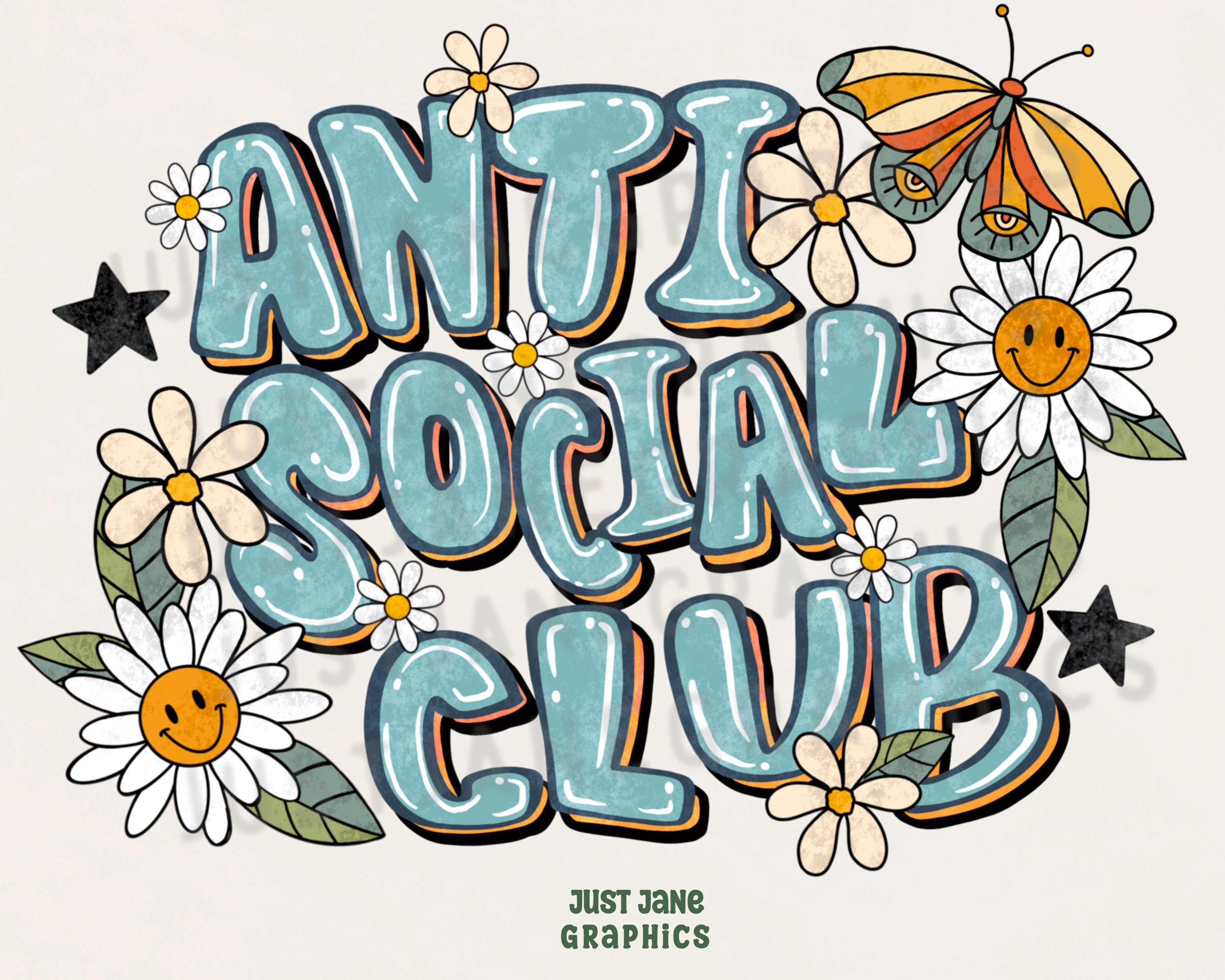 Antisocial Club Png-sublimation Download-sublimation - Etsy