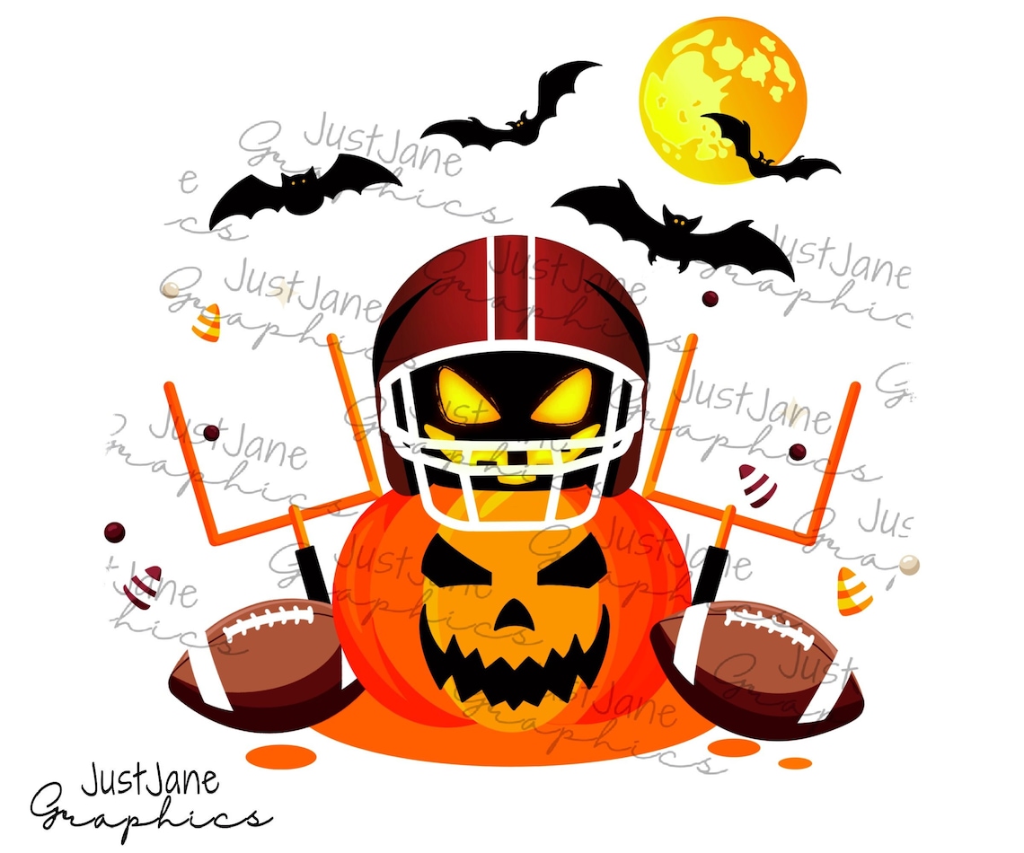 Halloween PNG Halloween Pumpkin PNG Football Png Halloween | Etsy