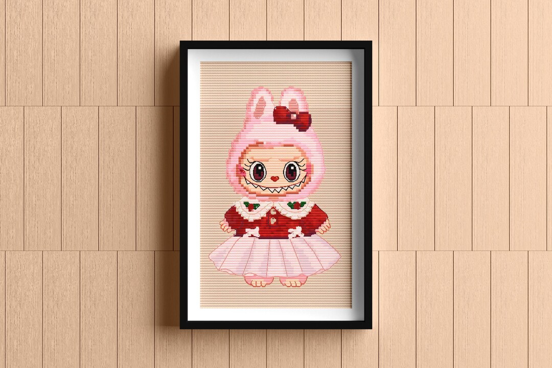 Labubu Set Cross Stitch Pattern, Labubu Mokoko Twinkly Fairy Tale Cross ...
