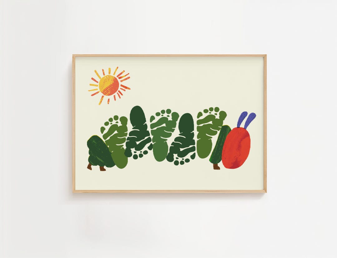 Hungry Bug Handprint Footprint Art DIY, the Very Hungry Caterpillar ...