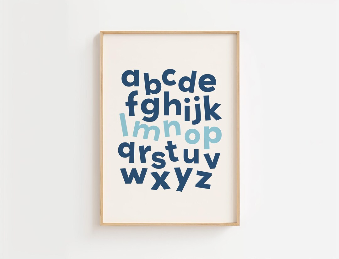 LMNOP Alphabet Nursery Print: Playroom ABC Wall Art (digital Download ...