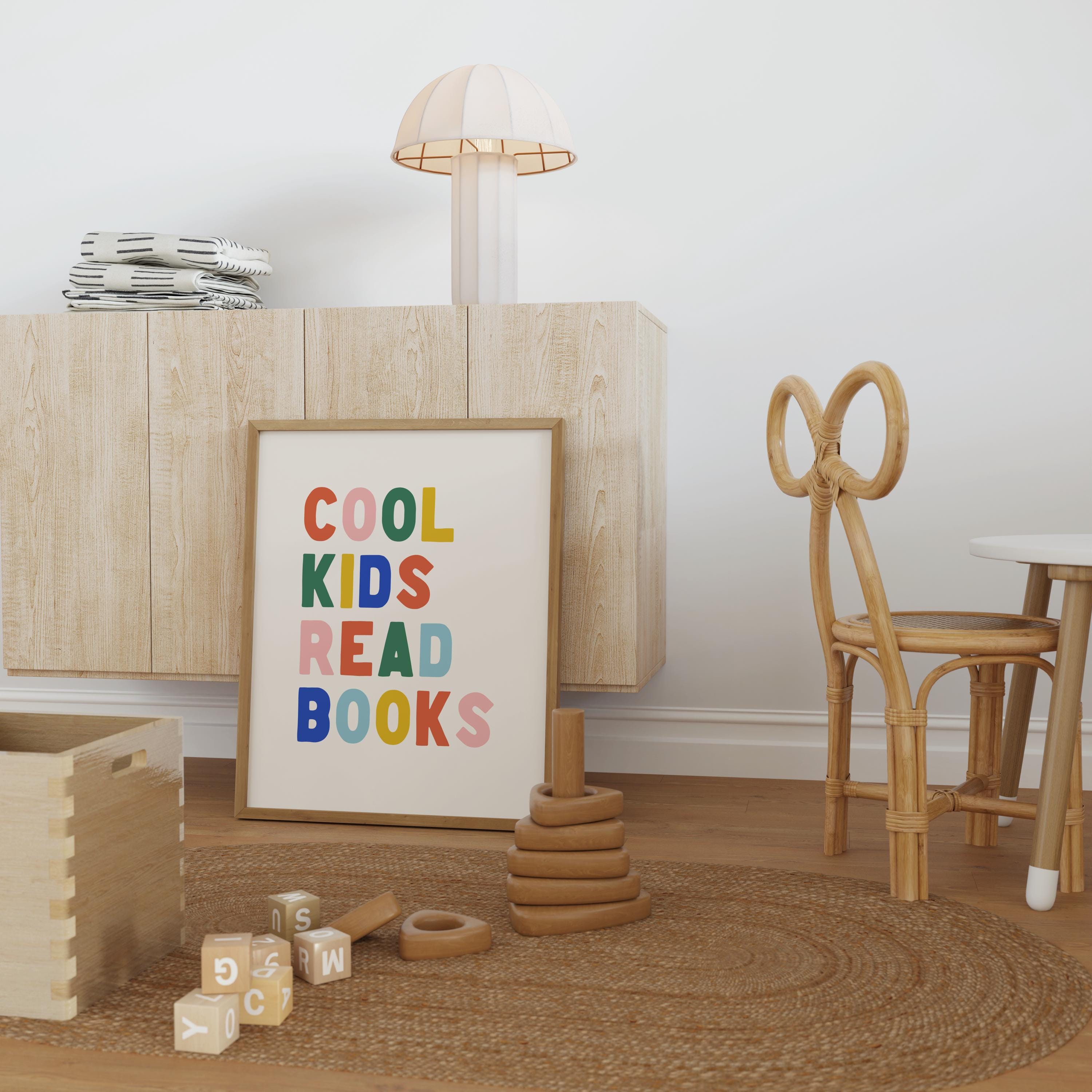 Cool Kids Read Books Print, Playroom Wall Decor, Homeschool Poster ...
