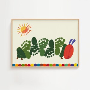 Hungry Bug Handprint Footprint Art DIY, the Very Hungry Caterpillar ...