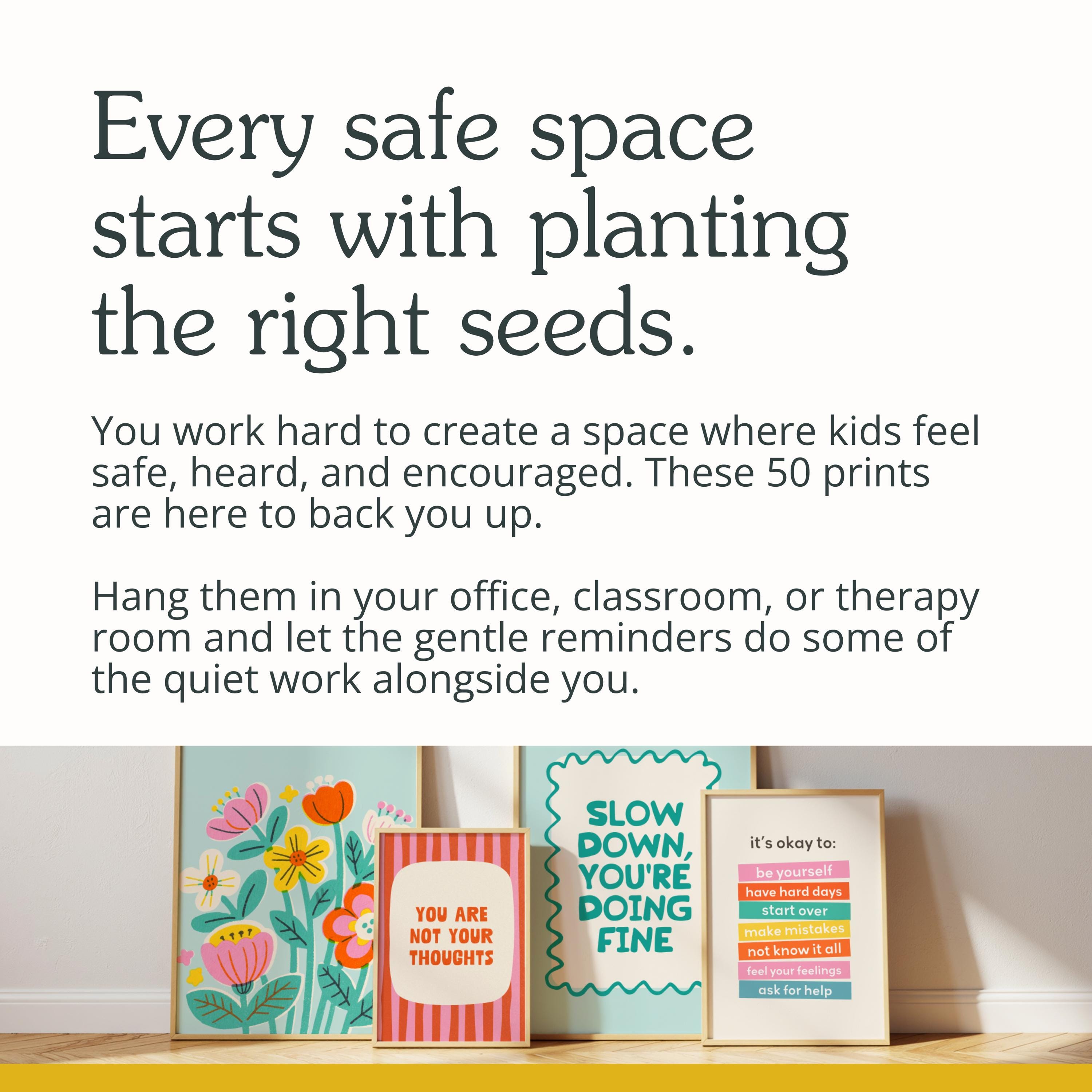 Bloom Mental Health Prints Bundle: Classroom and Therapy Office Decor ...