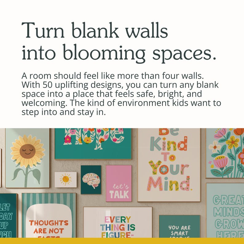Bloom Mental Health Prints Bundle: Classroom and Therapy Office Decor ...