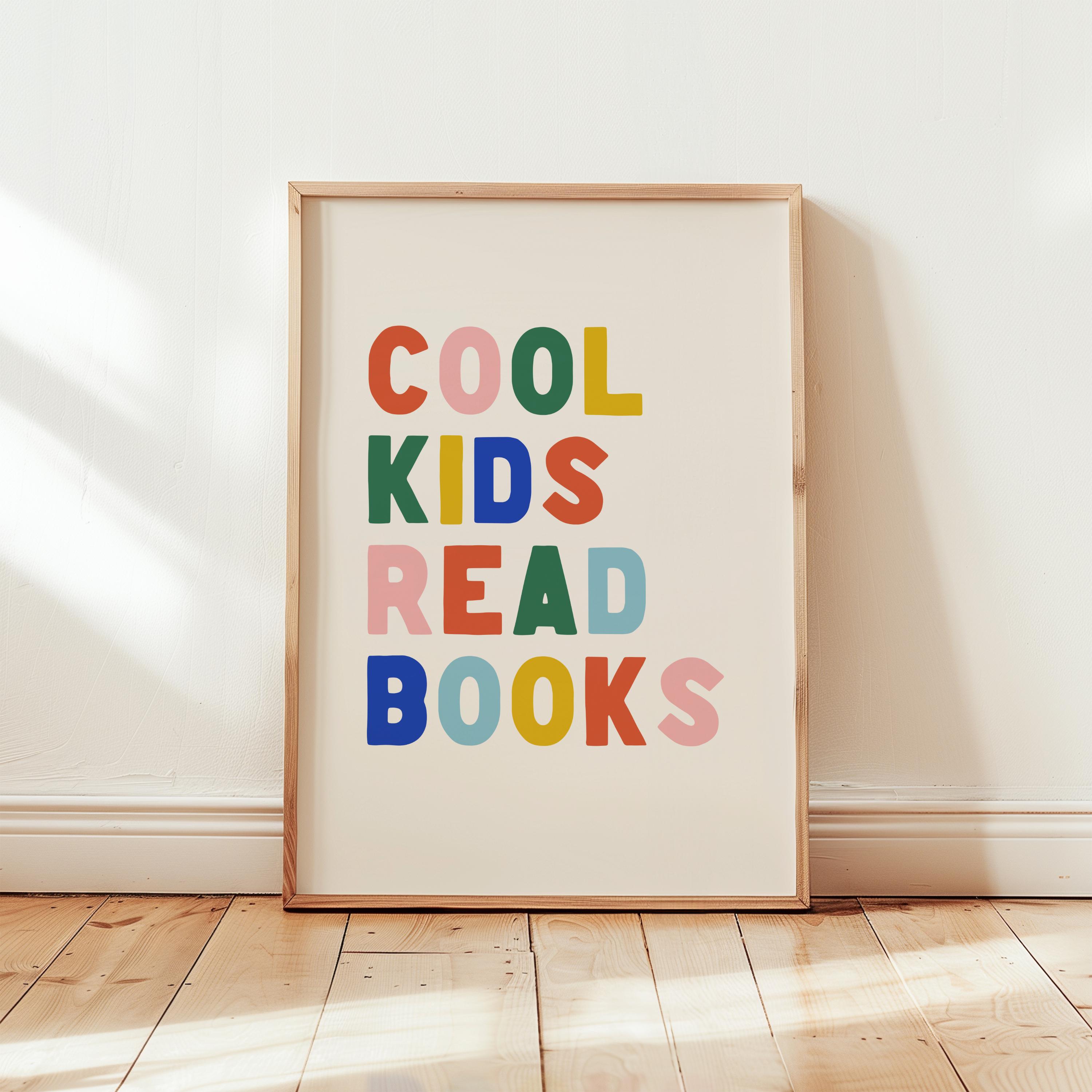 Cool Kids Read Books Print, Playroom Wall Decor, Homeschool Poster ...