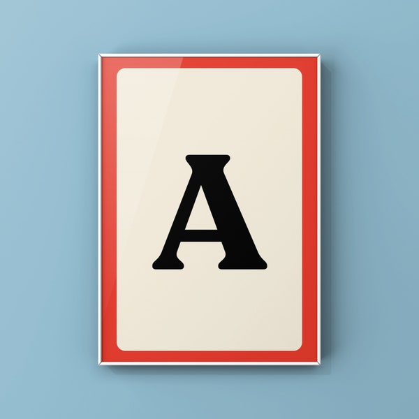 Vintage Red Letter - Etsy