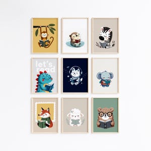 100 Let's Read Poster Bundle, Kids Prints Bundle, Playroom Prints ...