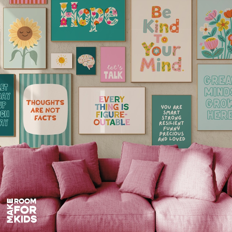 Bloom Mental Health Prints Bundle: Classroom and Therapy Office Decor ...