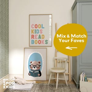 100 Let's Read Poster Bundle, Kids Prints Bundle, Playroom Prints ...