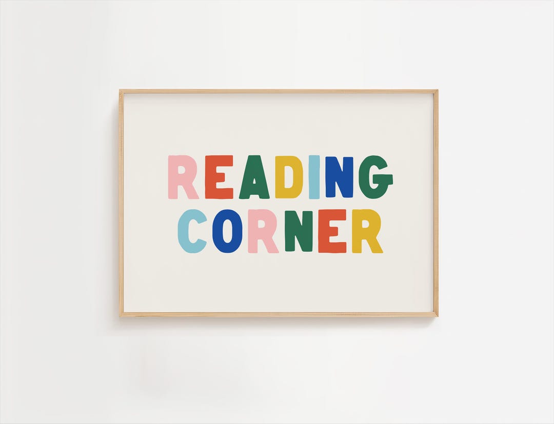 Reading Corner Print Cool Kids Read Books, Playroom Wall Decor ...
