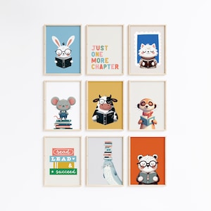 100 Let's Read Poster Bundle, Kids Prints Bundle, Playroom Prints ...