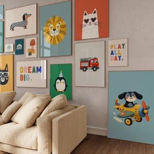 100 Kids Prints Bundle | Boys Room Prints | Eclectic Nursery Wall Art ...