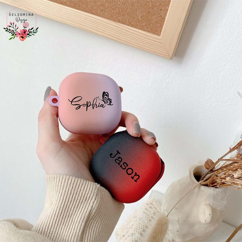 Custom Name Samsung Galaxy Buds Live Case Gradient | Etsy