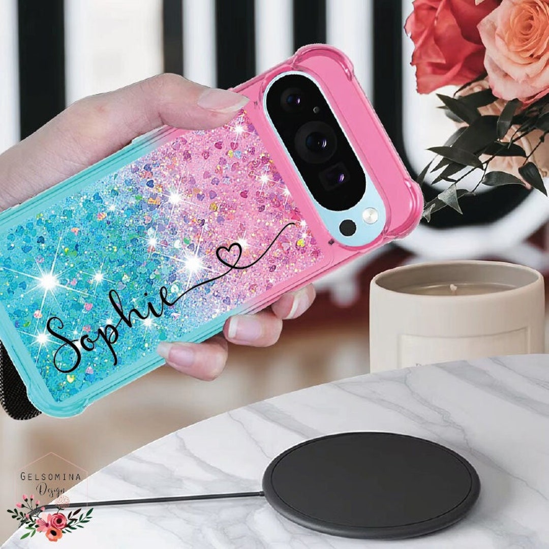 Custom Google Pixel 9 Pro XL Case, Gradient Glitter Pixel 8 Case ...