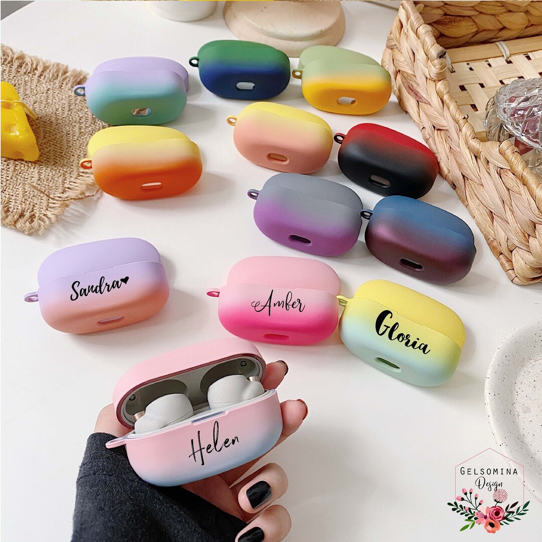 Custom SONY WF-1000XM4 Case Gradient Plastic Hard Shell Cover ...