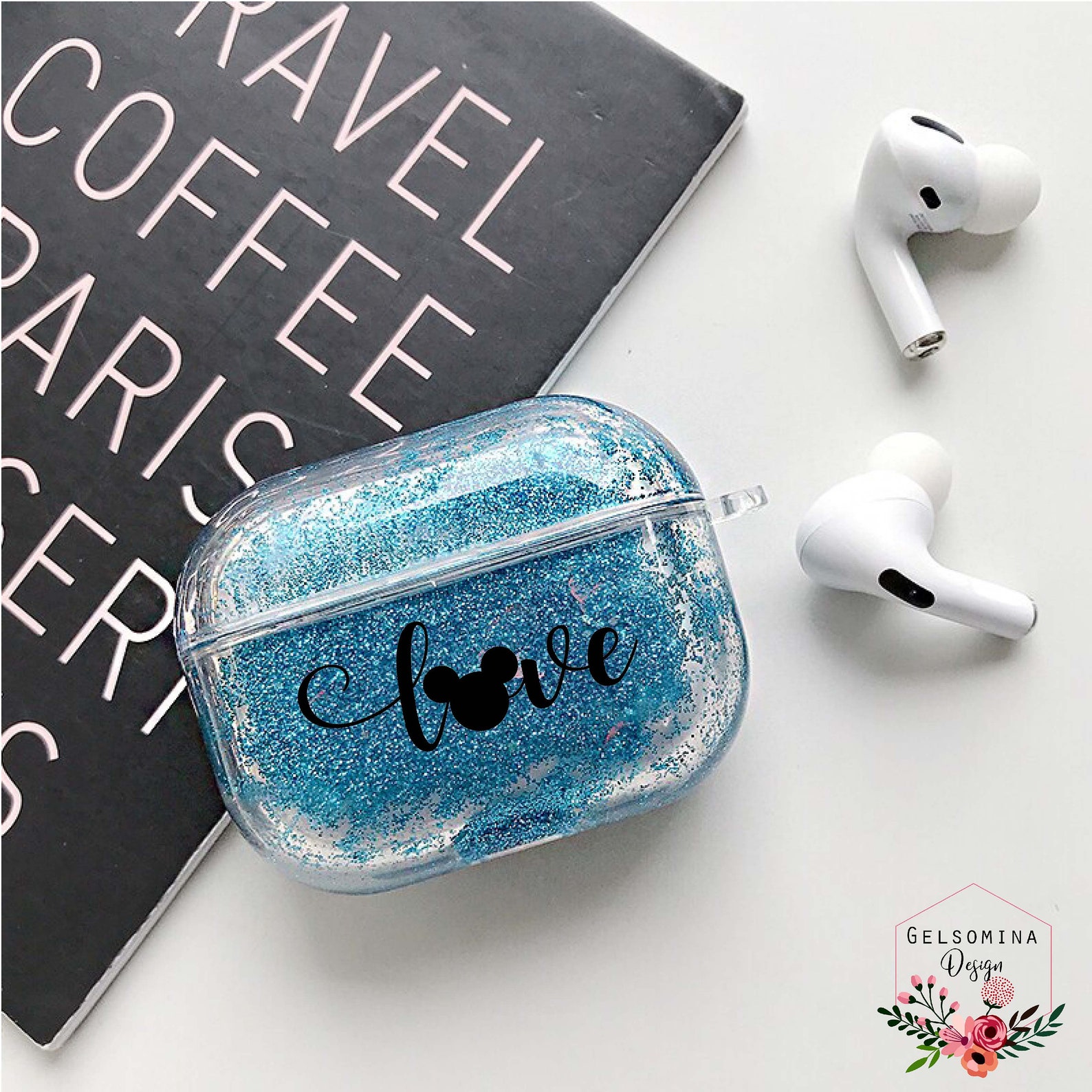 Cute Moving Glitter Shiny Airpod Pro Case Keychain Sparkle | Etsy