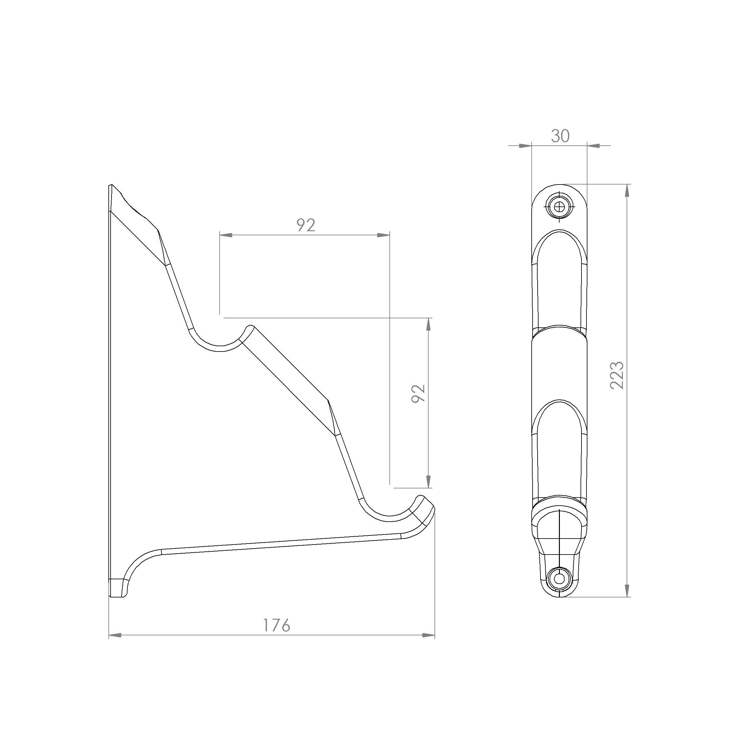 Wheel Wall Mount for 2 Wheels With Rim or Disc Brakes, Design Wheel ...
