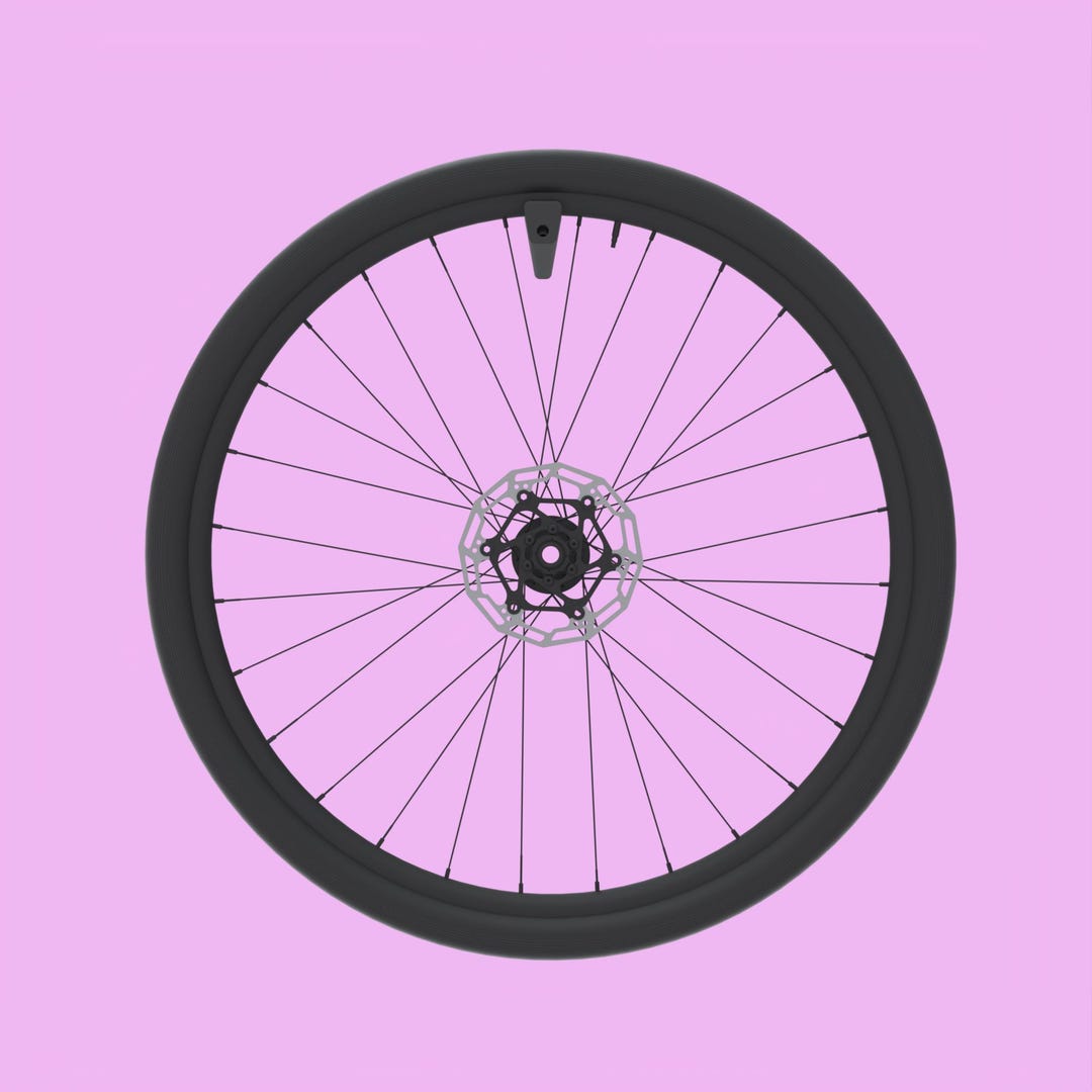 Wheel Wall Mount for 2 Wheels With Rim or Disc Brakes, for All Wheel ...