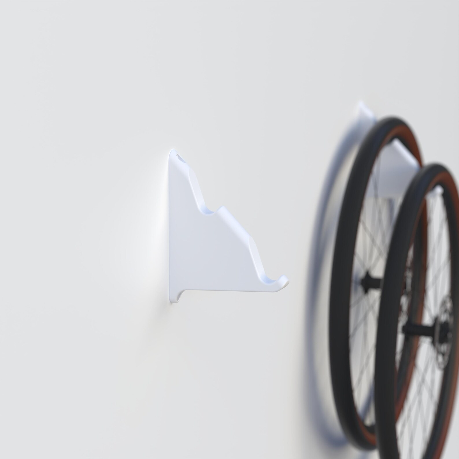 Wheel Wall Mount for 2 Wheels With Rim or Disc Brakes, Design Wheel ...