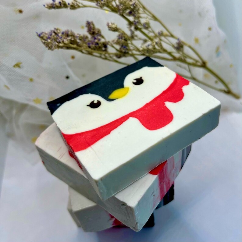Cute Penguin Cold Process Soap With Gift Package, All-natural Body ...