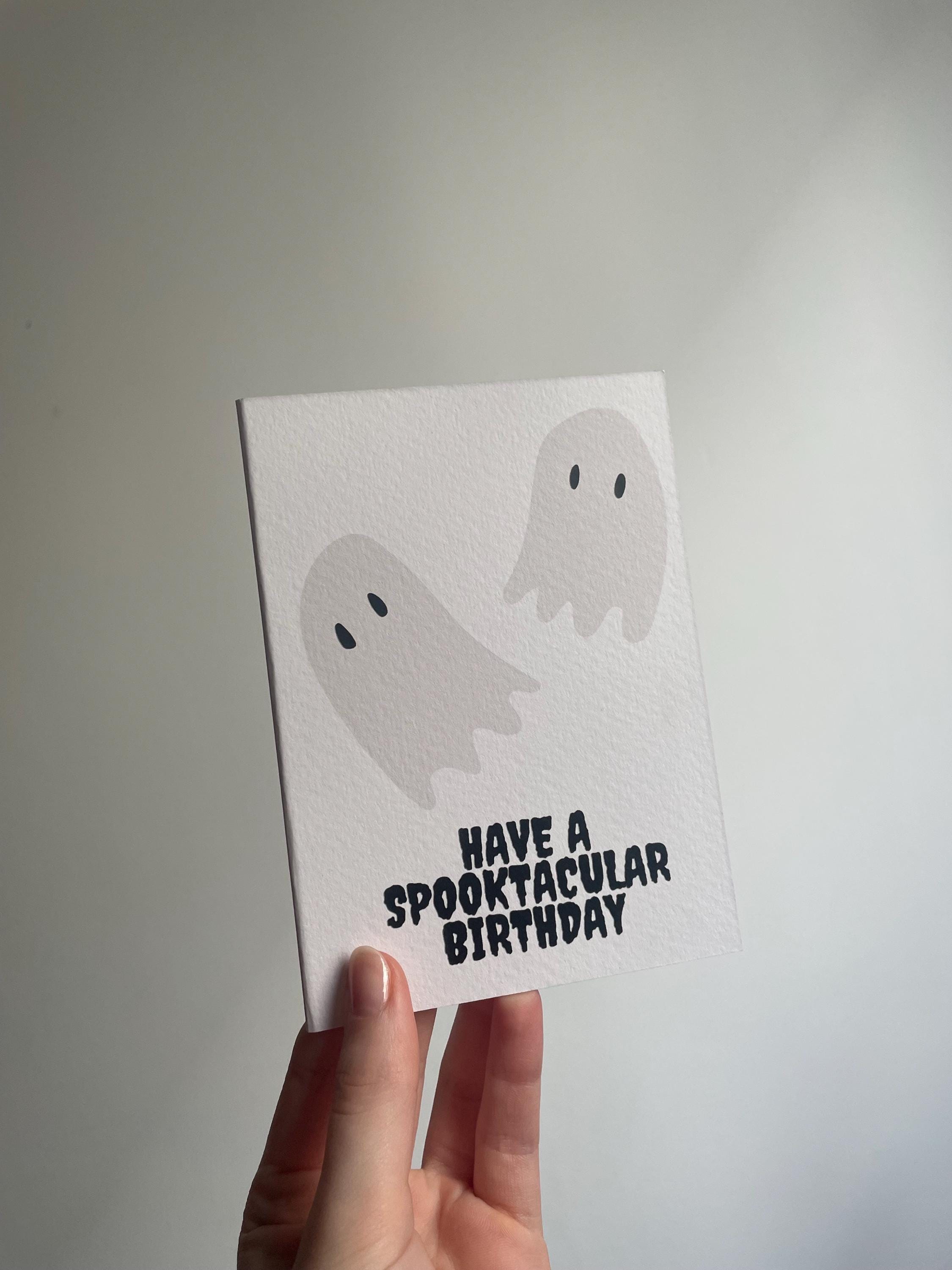 Spooky Ghost Birthday Card – “have a Spooktacular Birthday” - Etsy