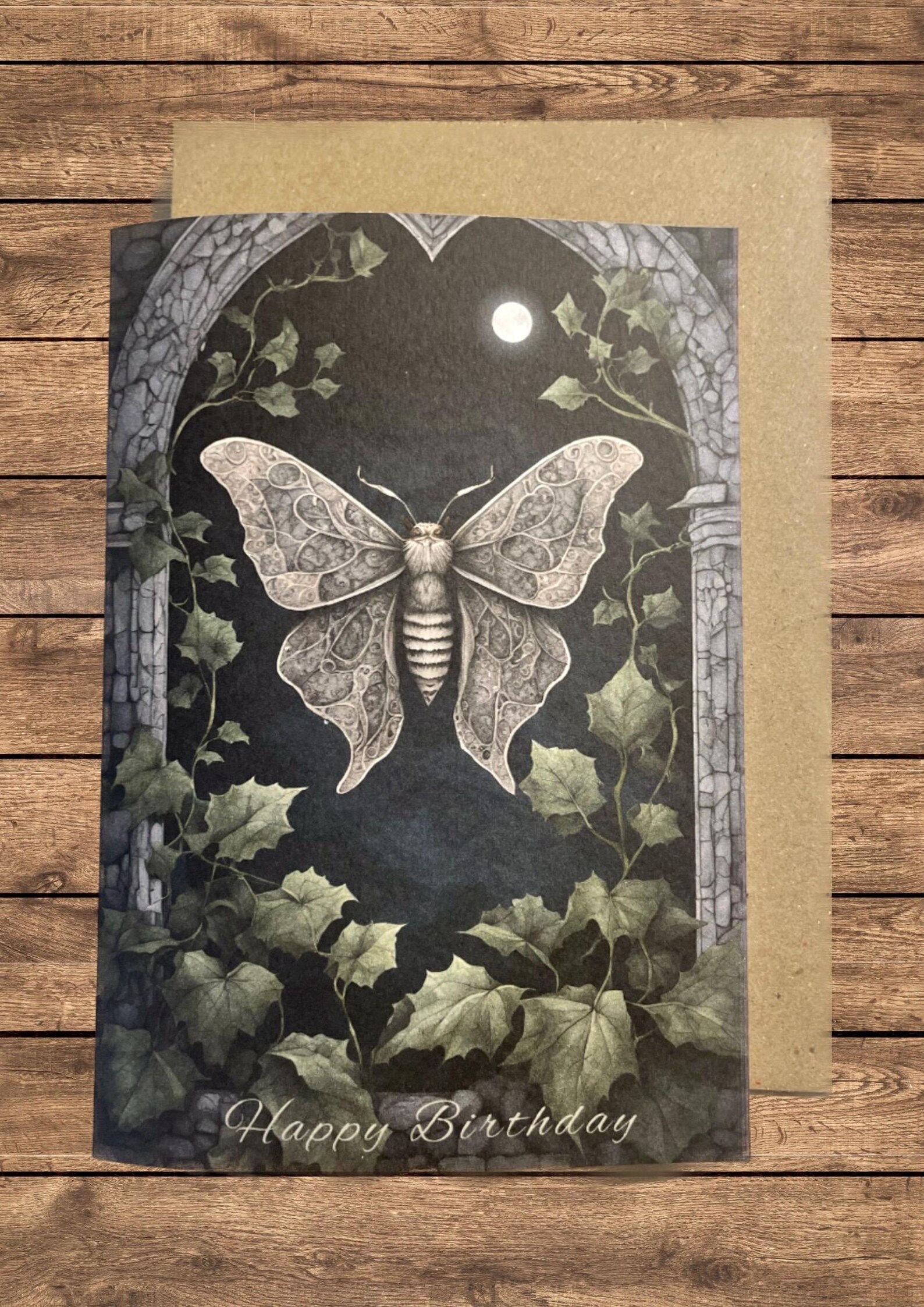 Gothic Moth Birthday Card – Dark & Enchanting Illustration - Etsy