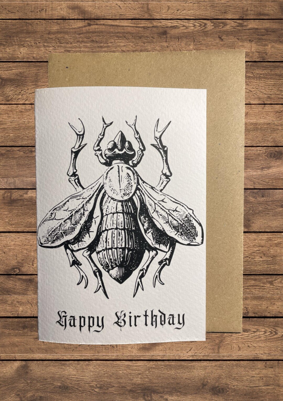 Gothic Insect Birthday Card – Dark & Unique Entomology-inspired Design ...