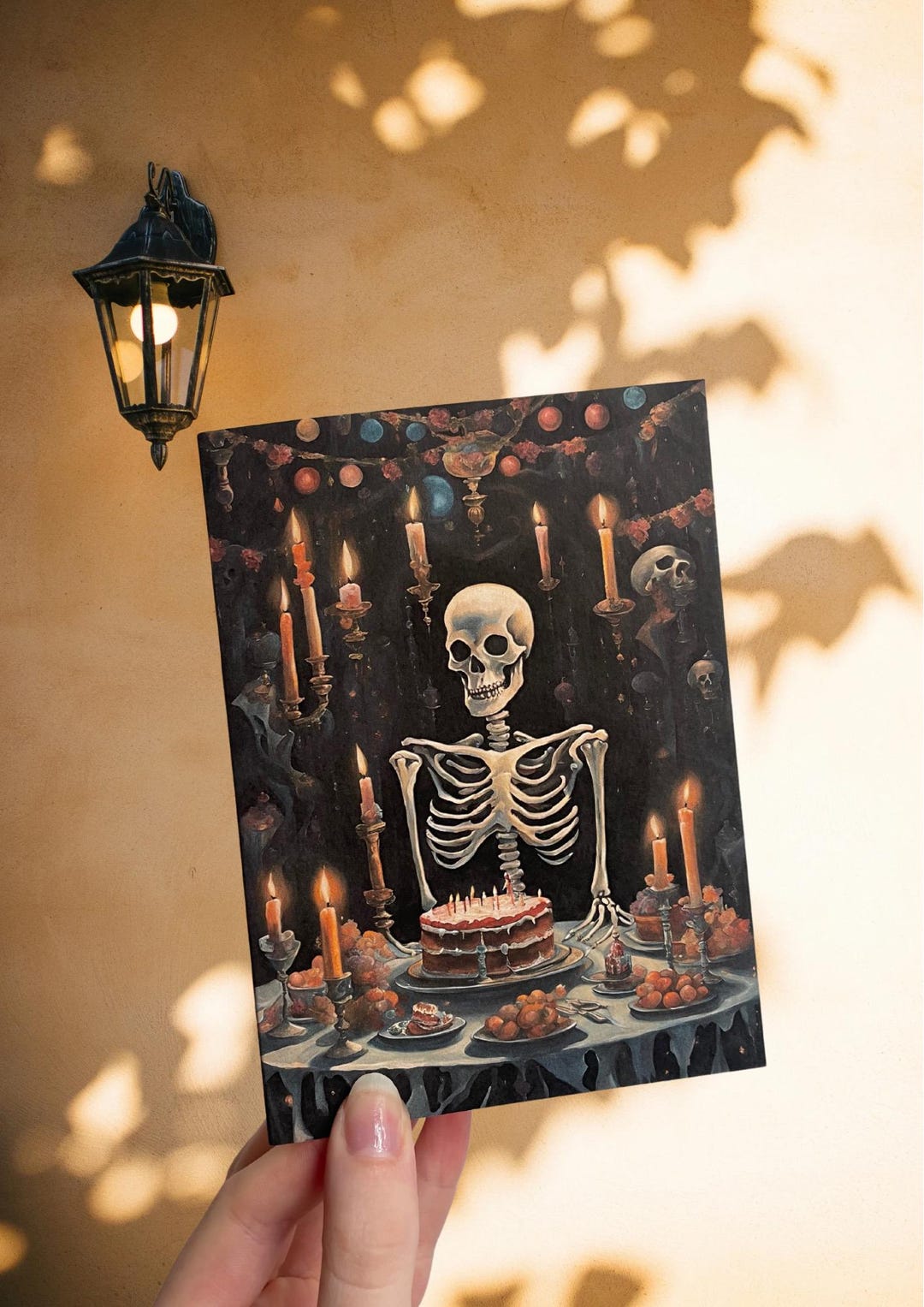 Macabre Skeleton Birthday Card – Gothic Celebration Greeting - Etsy