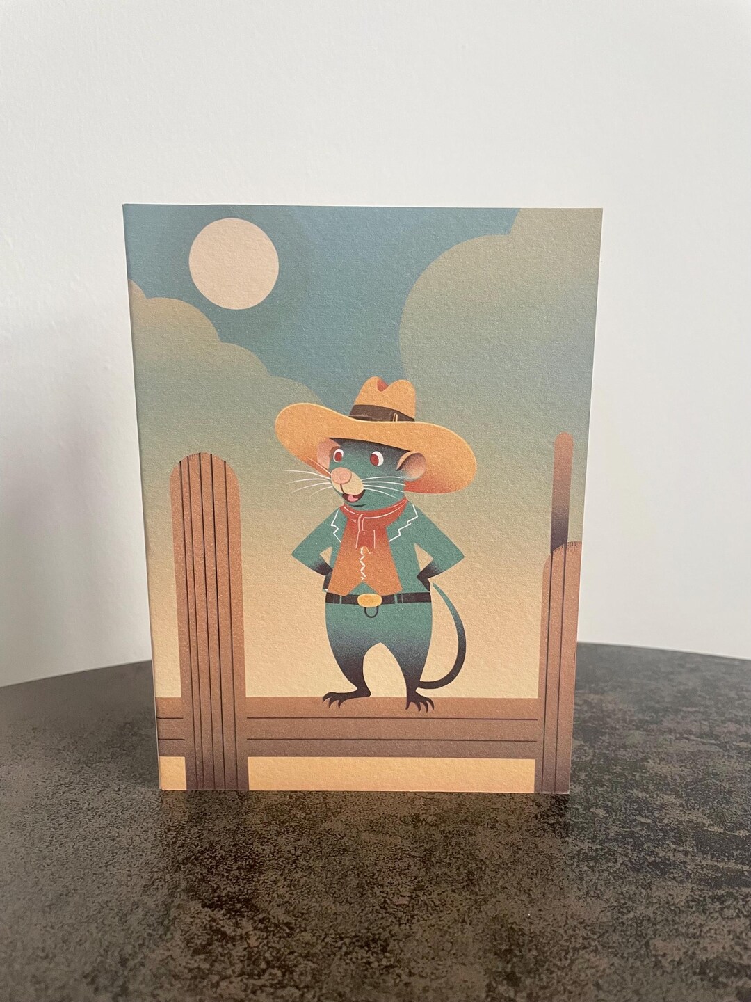 Cowboy Rat Birthday Card Celebration Happy Birthday Animals Quirky ...